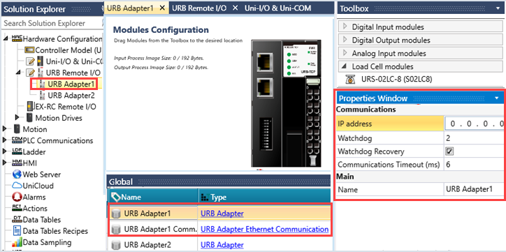 URB Remote I/O (UniStream Remote I/O)